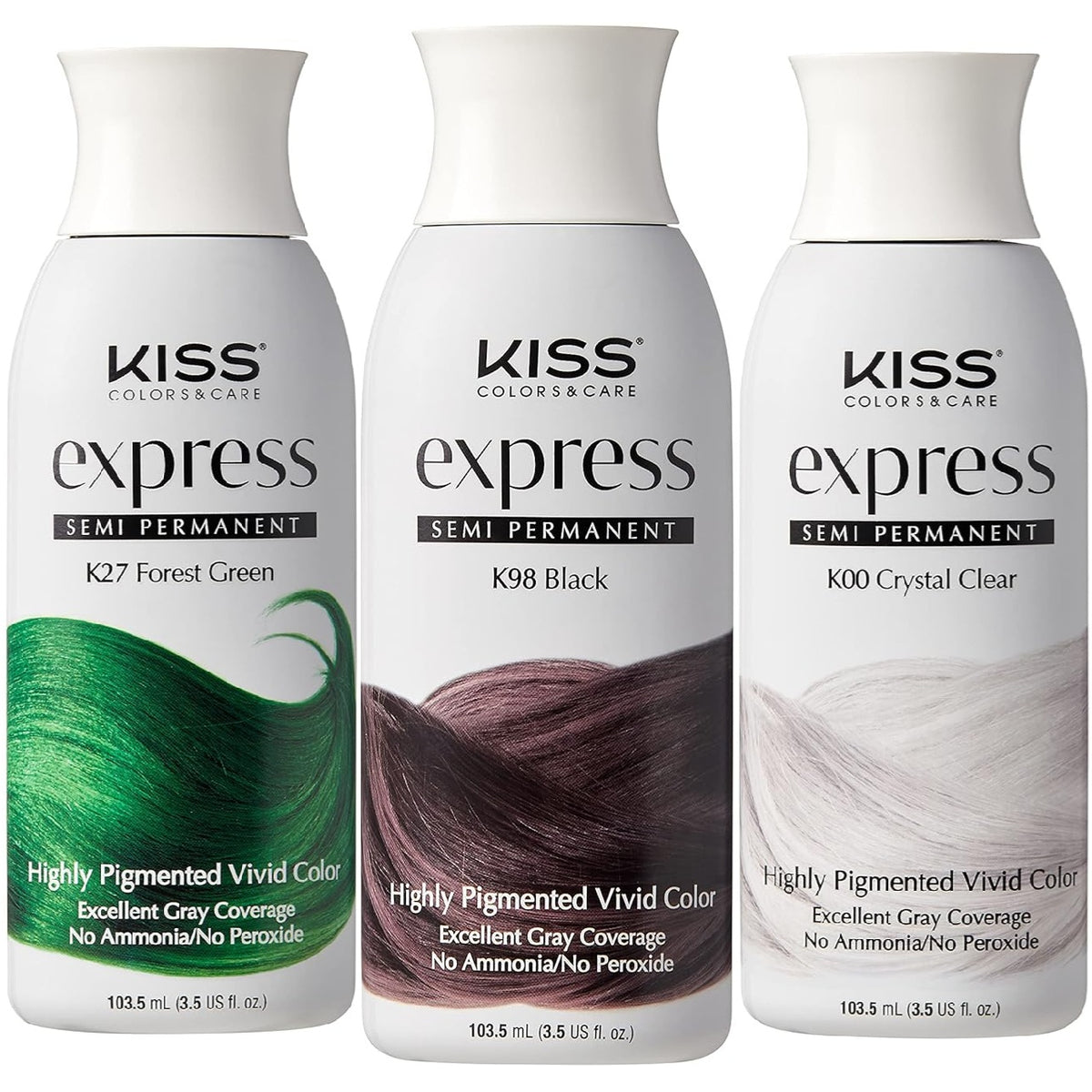 Kiss Express Semi Permanent Hair Color 3.5 oz [Various Color Options ...