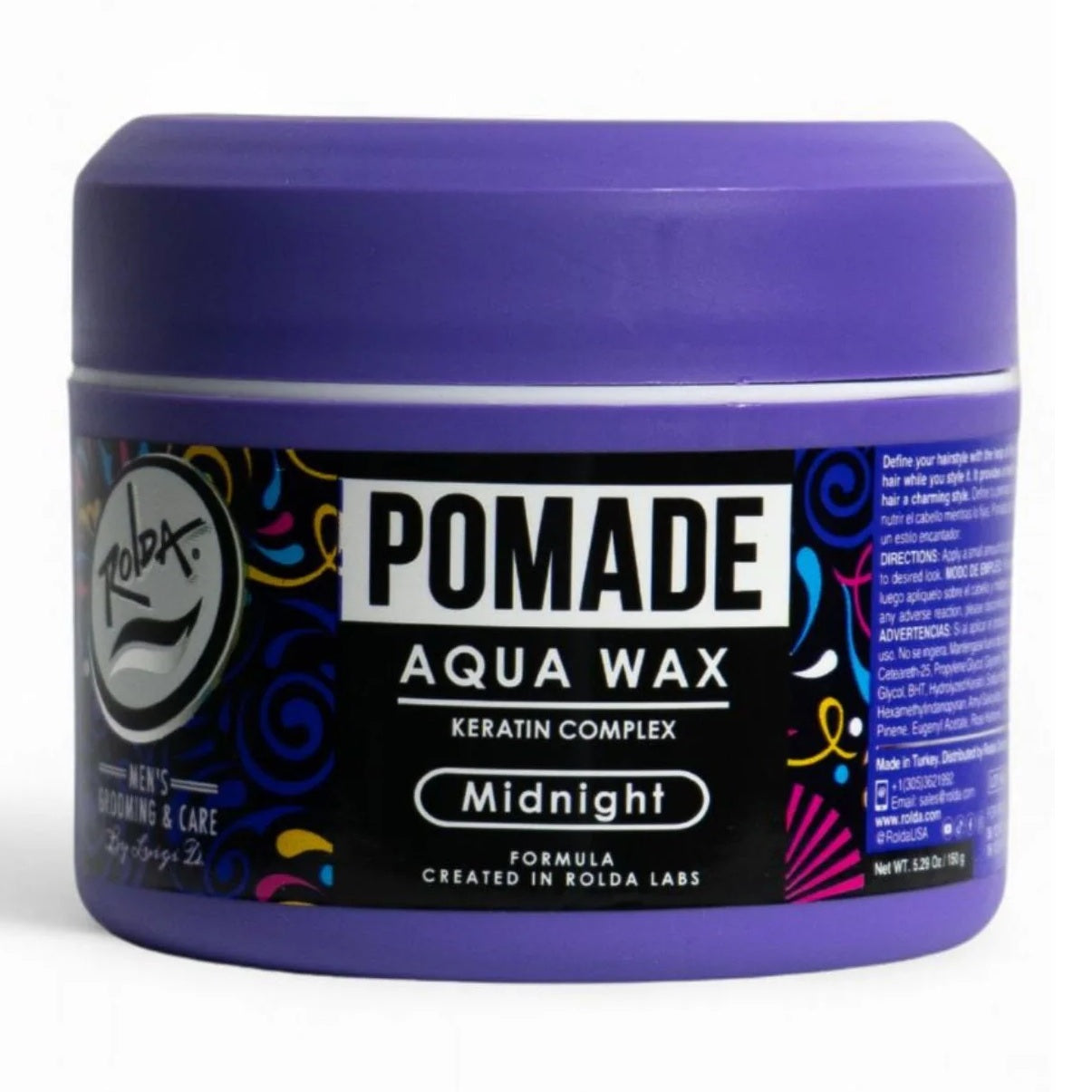 Rolda Hair Pomade Aqua Wax - Midnight 5.29 oz — ibarber.com