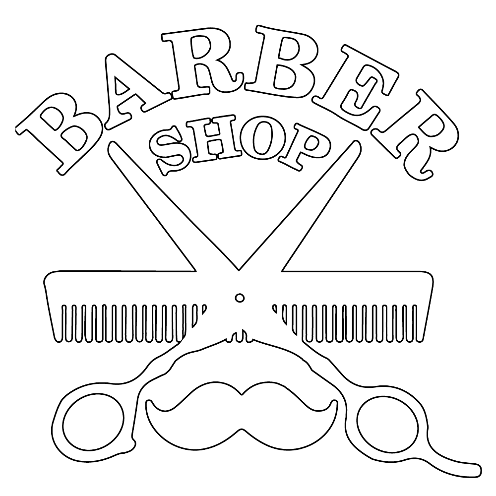 Stephan Barber Shop Shear & Comb Decal — ibarber.com